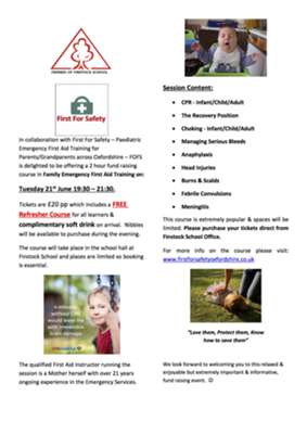 Family Emergency First Aid Training (Friends of Finstock School ...