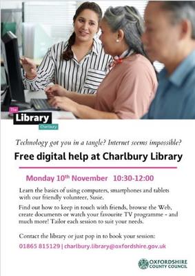 Free Digital Help at Charlbury Library 10.30am - 12pm | charlbury.info